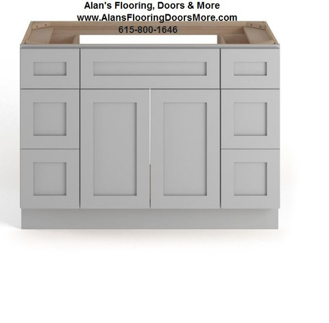 Valleywood Cabinetry Proper Gray Shaker 48Wx34-1/2Hx21D RTA (Flatpack ...