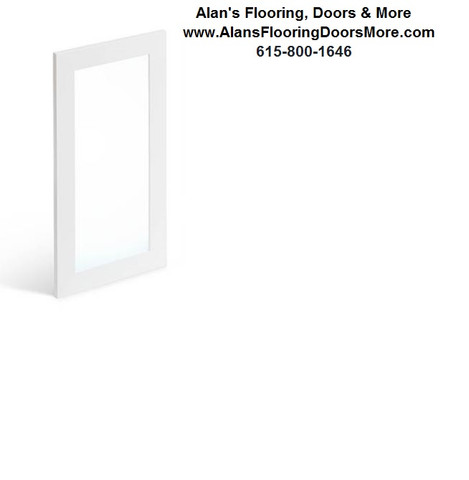 Valleywood Cabinetry Pure White Shaker 12Wx30Hx3/4D Single Glass Door ...