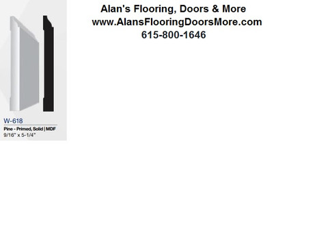 9/16 in. x 5-1/4 in. x 16 ft. MDF Base Board Profile 618 - Alan's ...