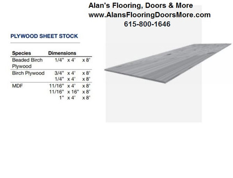 11/16 in. x 16 in. x 8 Ft.MDF Board - Alan's Flooring, Doors & More