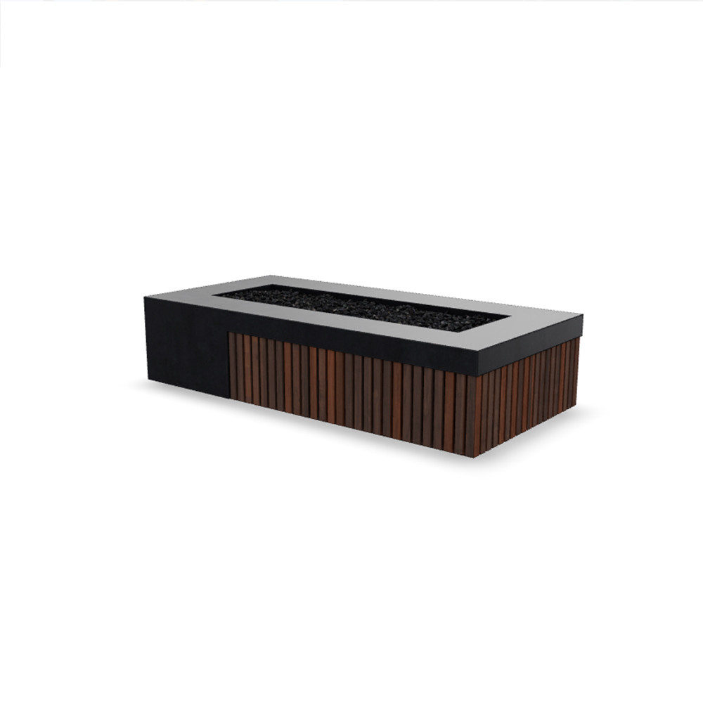 Fairmont Fire Table – 72" Rectangular Gas Fire Pit with Brazilian ...