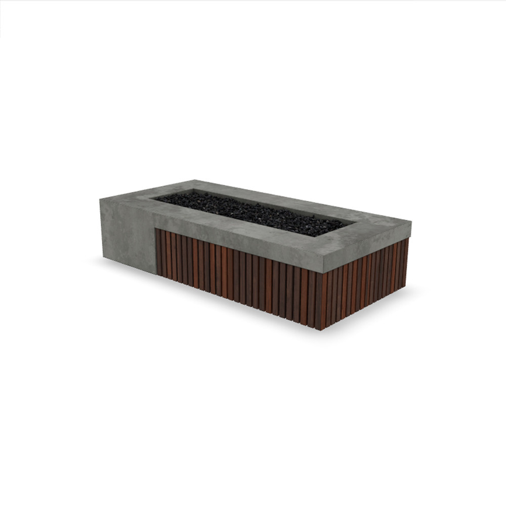 Fairmont Fire Table – 72" Rectangular Gas Fire Pit with Brazilian ...