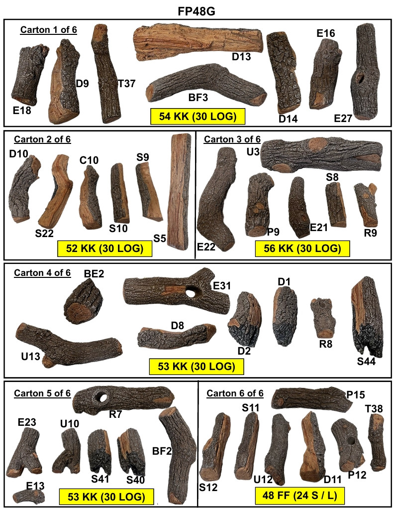 Rasmussen - Fire Pit Bark/Split Large Log Stacks - SoCal Fire Pits