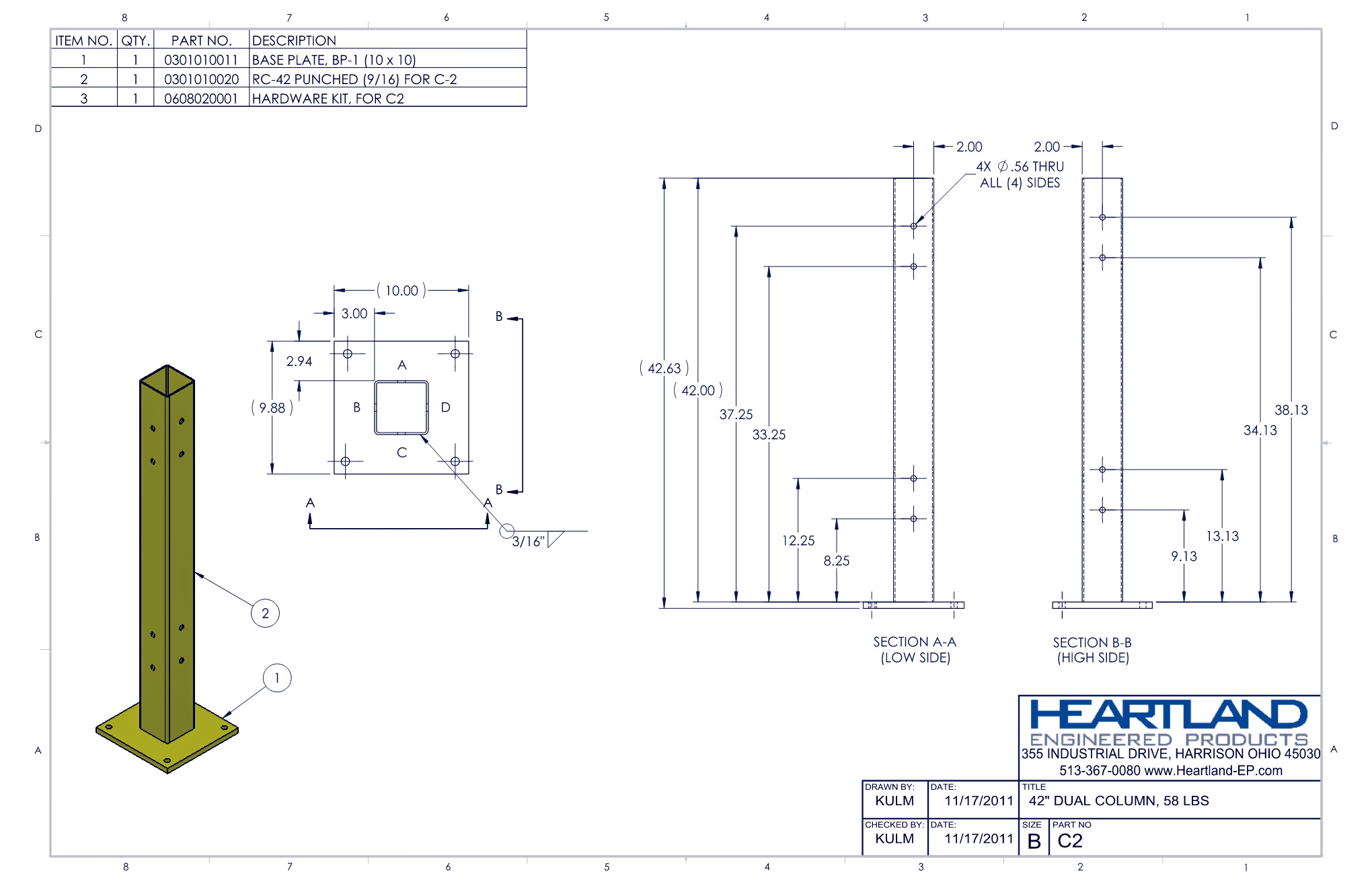 C2 - Detail Drawing - Buy Heartland Steel