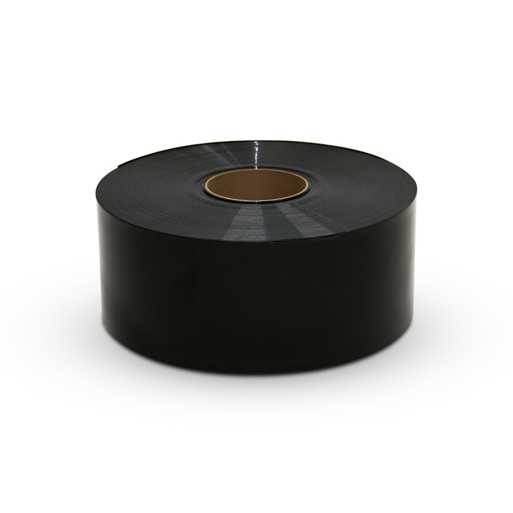8" Opaque Black Bulk Vinyl Curtain Roll - StripCurtainDepot.com