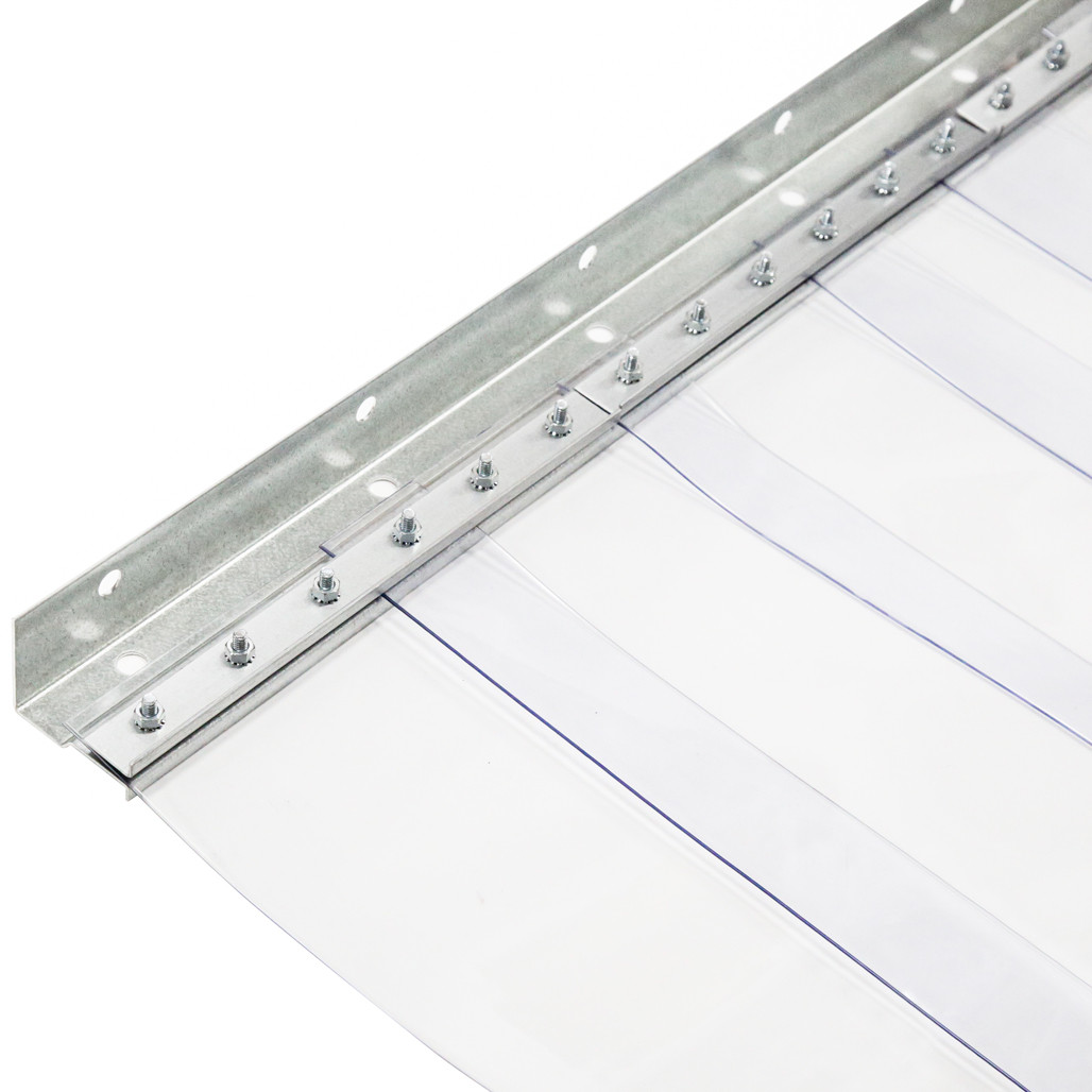 Strip Curtain Kit With 12" Wide Vinyl Strips - StripCurtainDepot.com