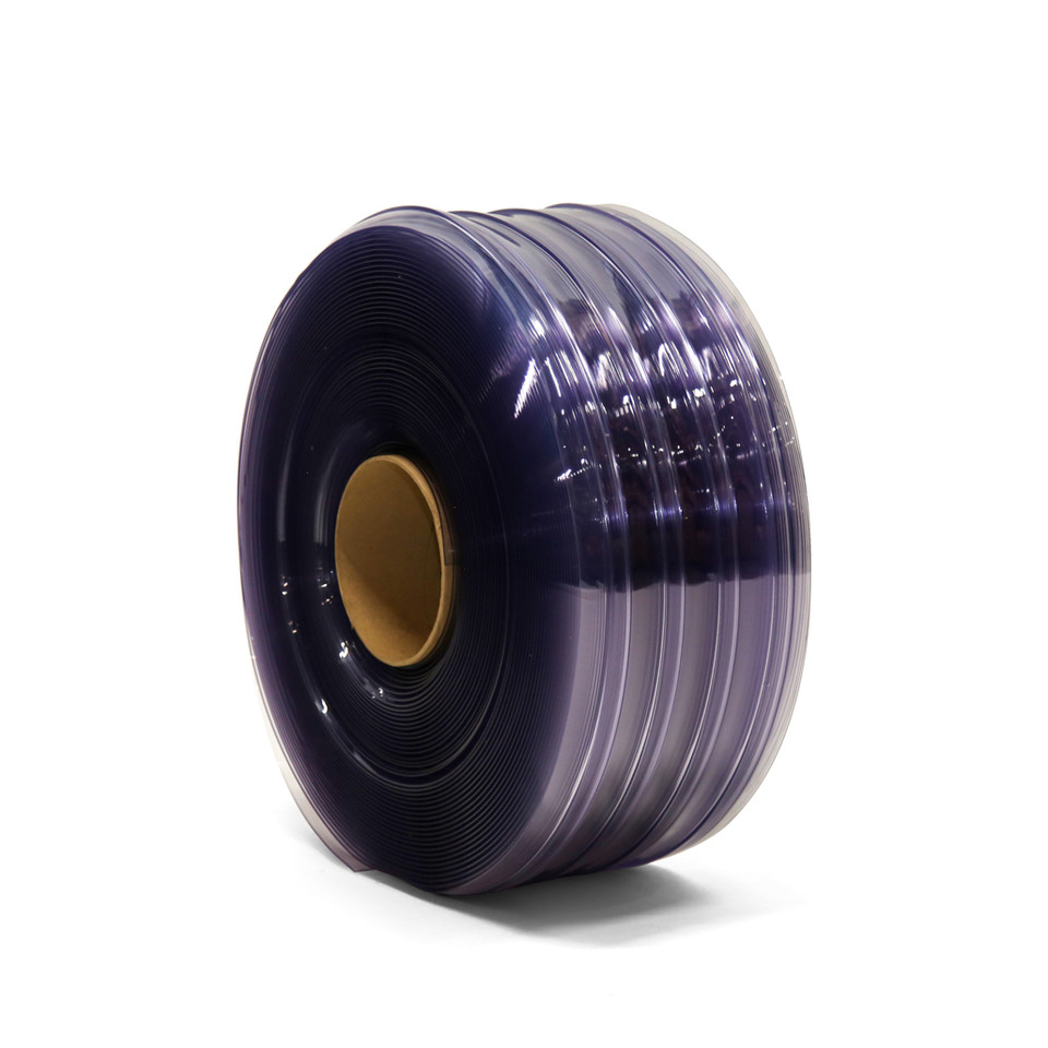 12" Standard Ribbed Bulk Vinyl Curtain Roll - StripCurtainDepot.com