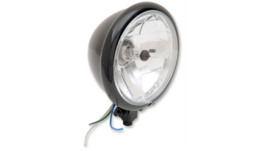 Drag Specialties 5¾" Black Bottom Mount Headlight Assembly For Springer ...