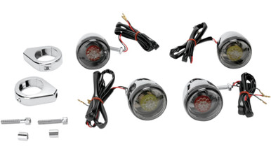 Drag Specialties Custom Deuce-Style LED Turn Signal Kit - Red/Smoke ...