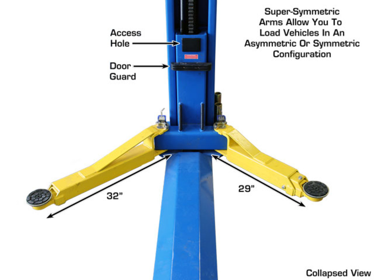 BP8000 2 Post Bottom Plate Car Lift - Atlas Auto Equipment