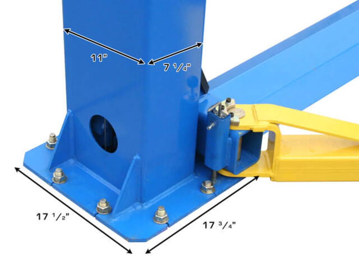 BP8000 2 Post Bottom Plate Car Lift - Atlas Auto Equipment
