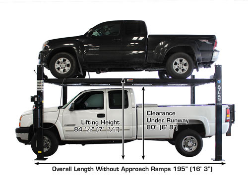 Atlas Garage Pro 8000 EXT-L 4 Post Lift - Atlas Auto Equipment