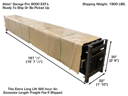Atlas Garage Pro 8000 EXT-L 4 Post Lift - Atlas Auto Equipment