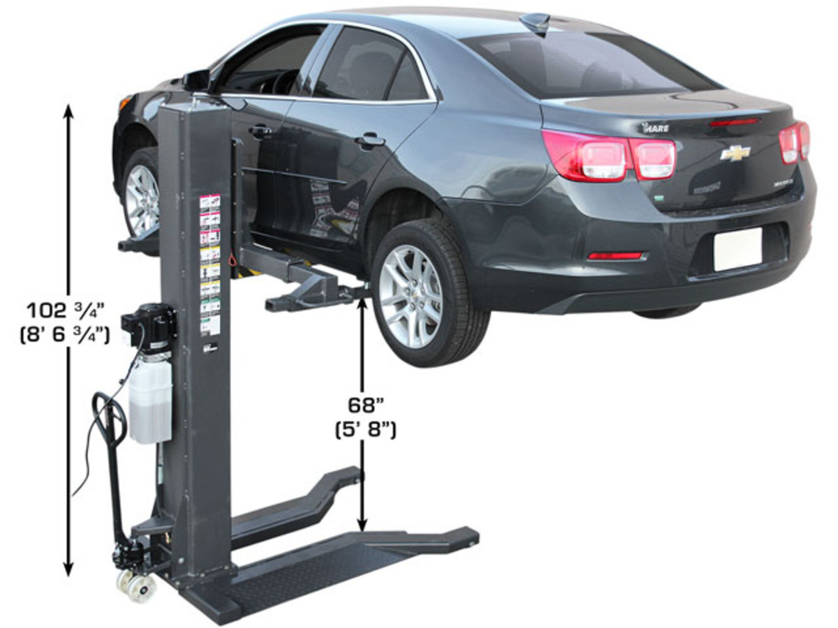 Portable Single Post Lift - AtlasÌÎÌ¢Ì´å¬ PSP-6000 (6,000 lb.)