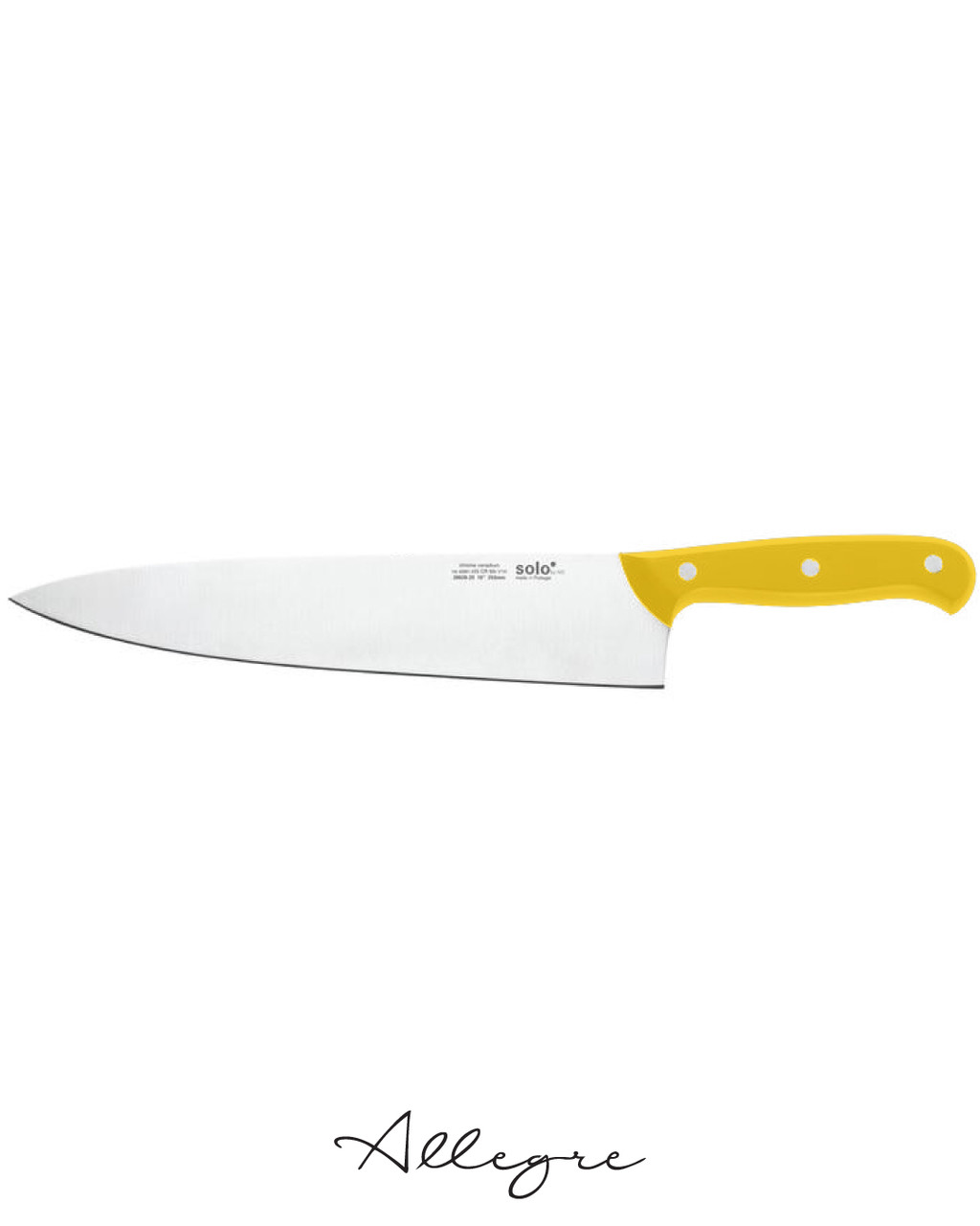 10 in. Blade Chef's Knife, Yellow Handle, Professional Grade - EuroPro ...