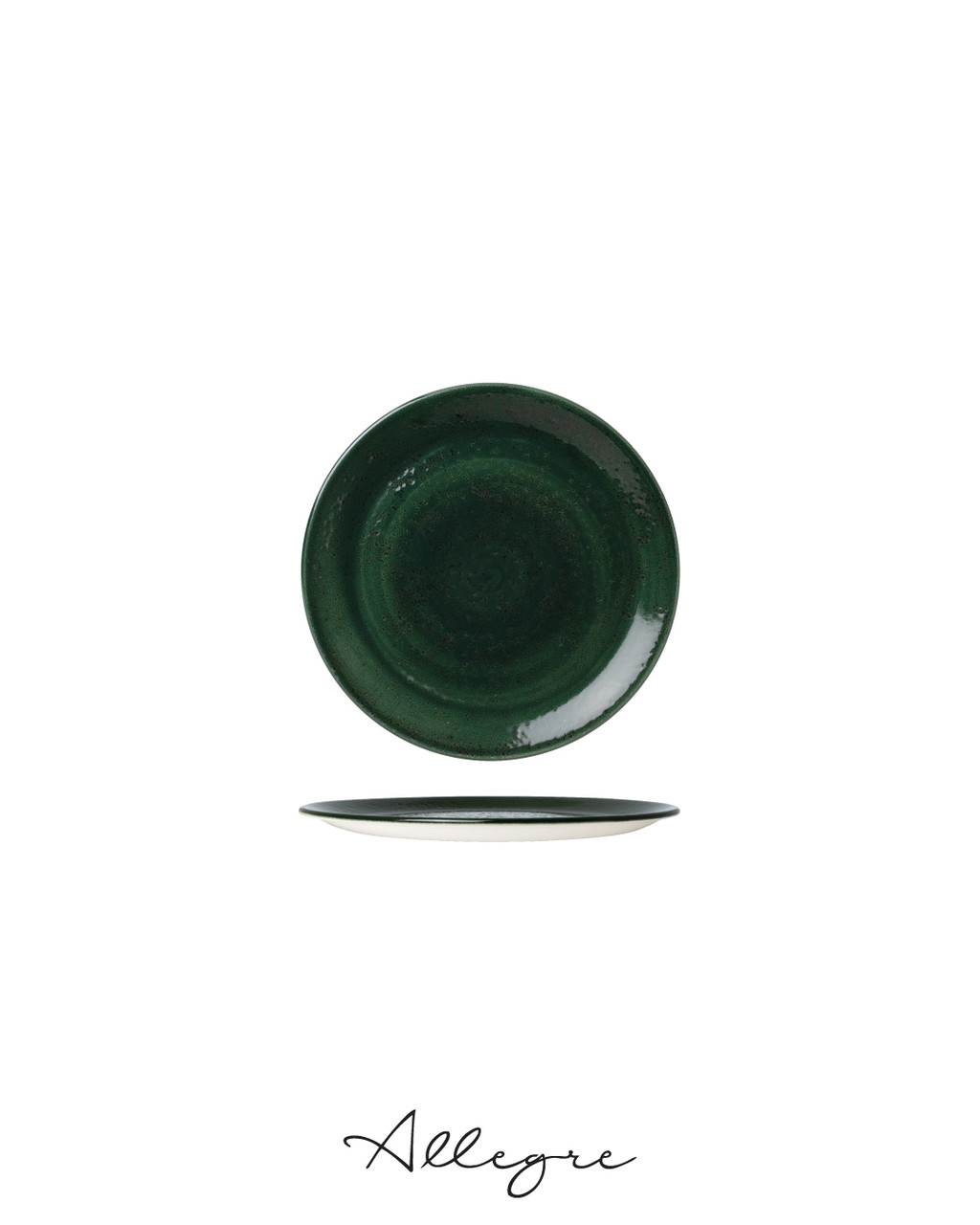 6 in. Bread Bun, Pastry, Cocktail Plate - Vesuvius Burnt Emerald - Allegre