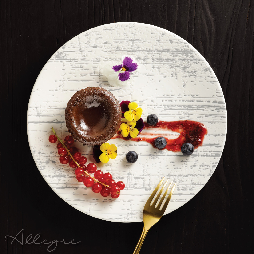 8.8 in. Salad Plate - Drizzle White - Allegre