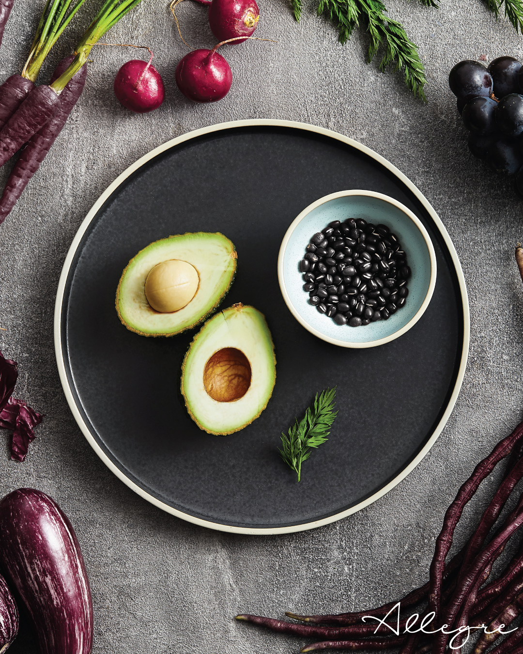 6 in. Bread Bun, Pastry, Cocktail Plate - MOD Roasted Sesame - Allegre