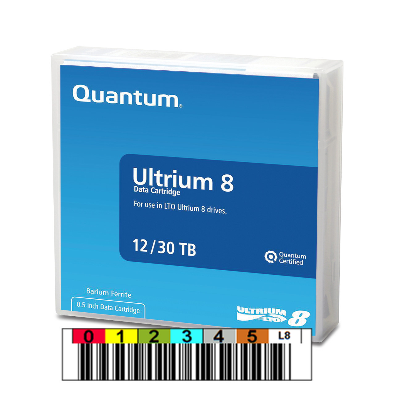 Quantum LTO 9 Tape w/ Custom Barcode Label MR-L9MQN-01-BC