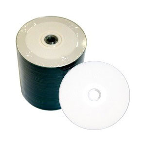 Spin-X CD-R Shiny Silver Silkscreen/Thermal Printable Disc - 80R52S-NP100B