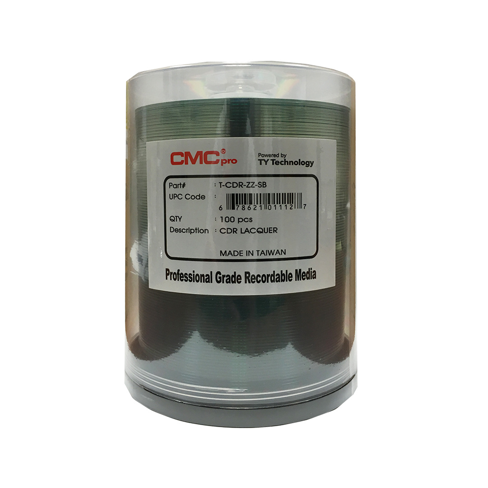 CMC Pro CD-R Disc Silver Lacquer Thermal Printable - T-CDR-ZZ-SB