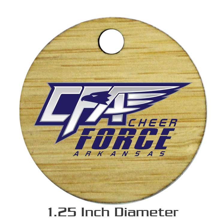 Custom Bamboo Circle Tags - Color Printed | LogoTags