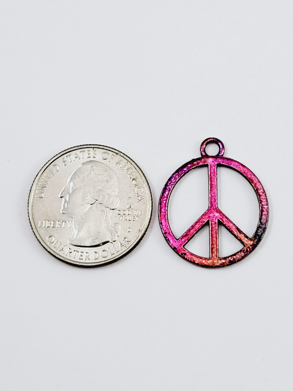 Alcohol Inked Peace Sign Charms