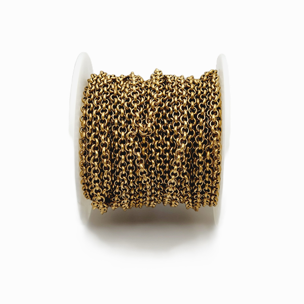 Antique Bronze Plated Rollo Chain-Sold by the Foot