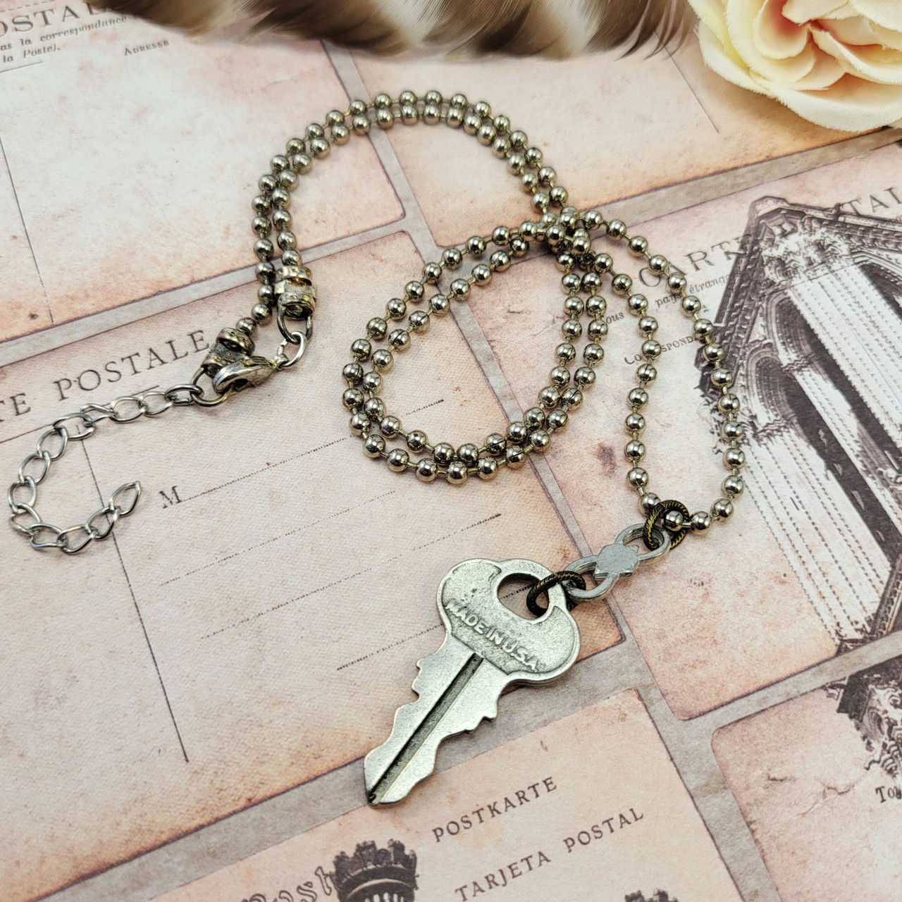 Chicago Locker Key Necklace – Industrial Vintage Style