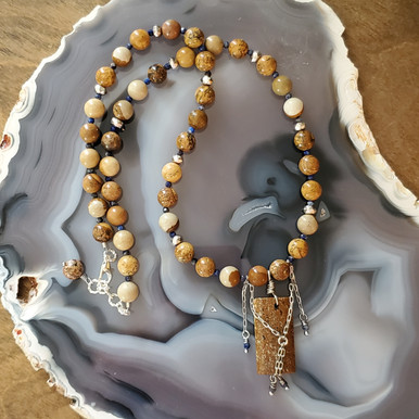 Jasper Shield Necklace