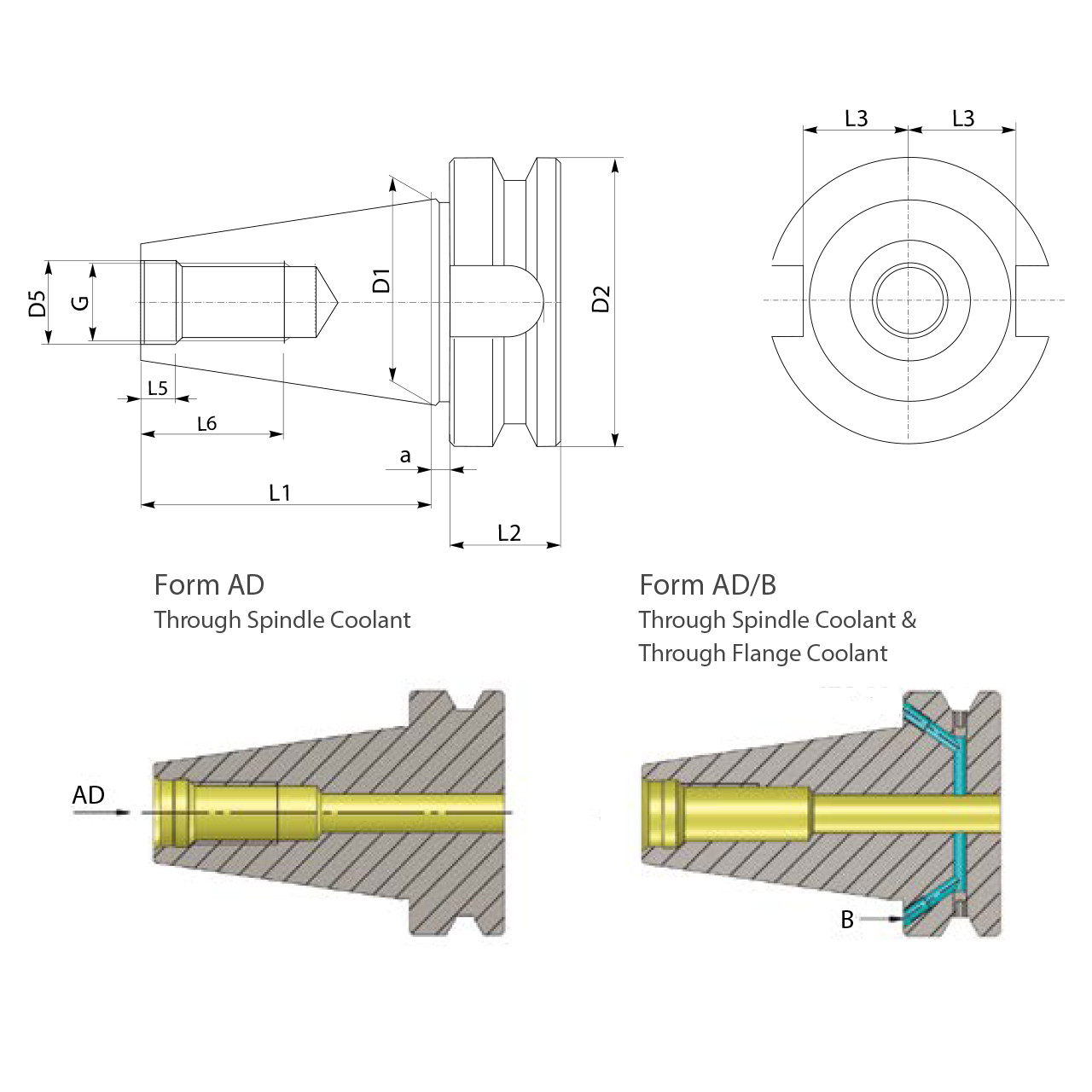 BT50 ER25 Collet Chucks - Omega Products