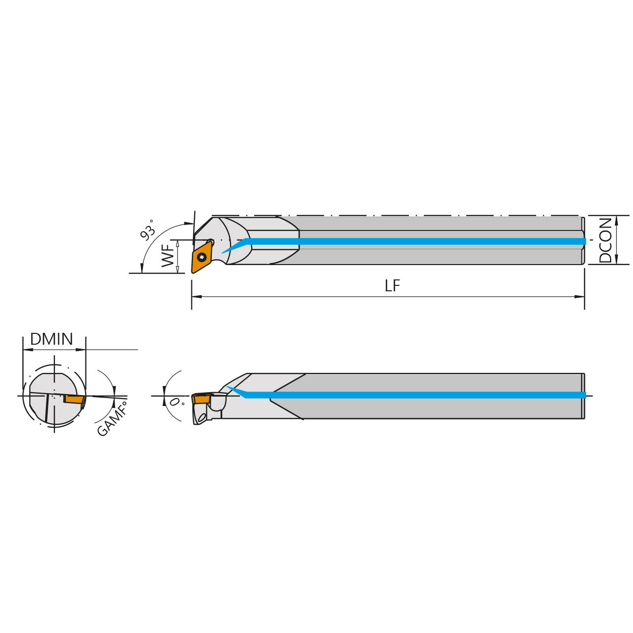 E16R SDUCR/L 07 - 16mm DCMT 07 Carbide Boring Bar - Omega Products