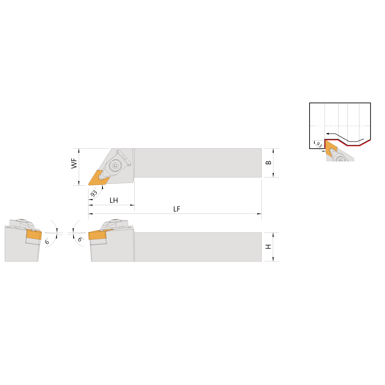 DDJNR/L 2525 M15-06 - 25mm DNMG 15 Turning Tool