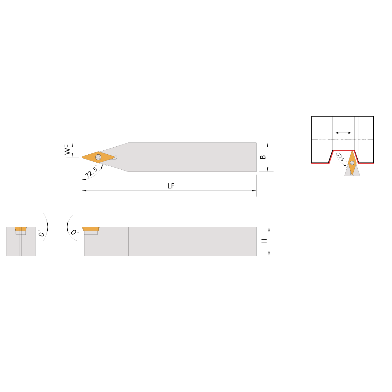 SVVCN 2525 M16 - 25mm VCMT 16 Turning Tool - Omega Products