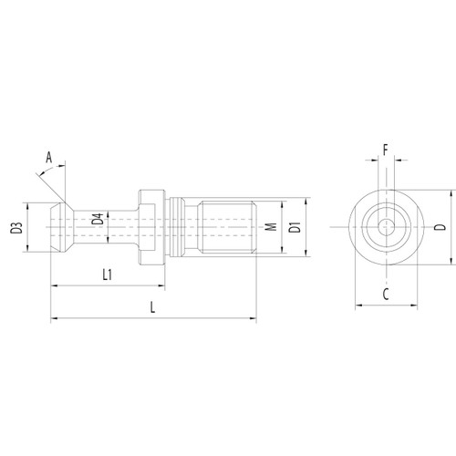 BT Hollow Pull Studs with O-Ring Seal - Omega Products