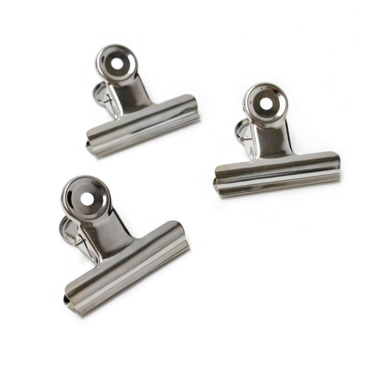 Artway Large Bulldog Clip - 63mm - Box of 12 - Chrome