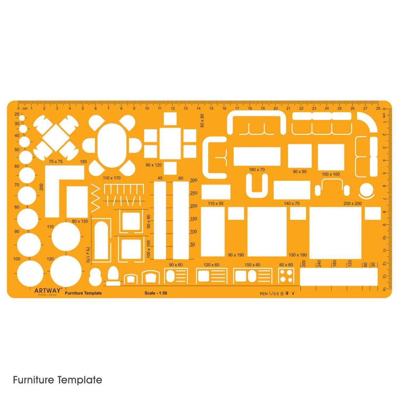 Artway Professional Stencil Template Set - Set of 4