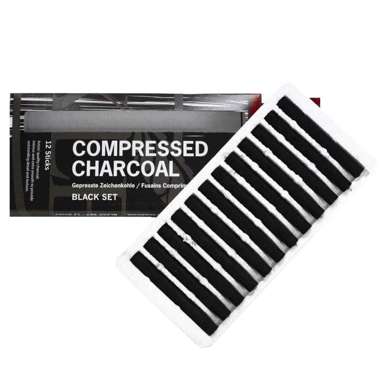 Charcoal Pencils ICookii 6 Pcs Square Compressed Drawing Charcoal ...