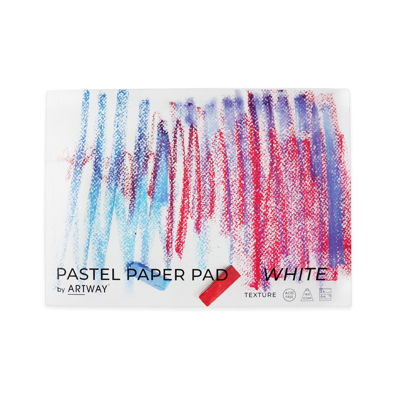 Artway A4 Pastel Paper Pad – 48 Sides/24 Sheets of 160gsm Pastel Paper