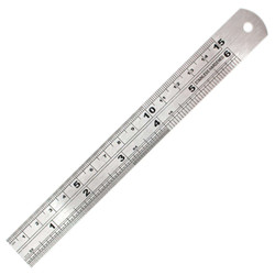 Stainless Steel Ruler - 6" / 150mm - For precise measurements