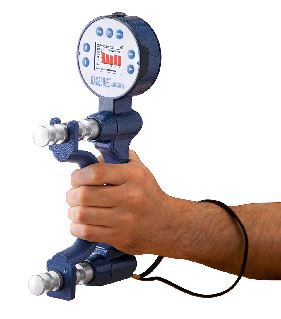 Hand Grip Strength Test Using a Hand Dynamometer - Rehab Therapy Supplies