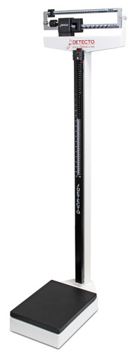 Detecto Eye-Level Scale, 337 Analog Beam Scale with Height Rod, 400 lb ...