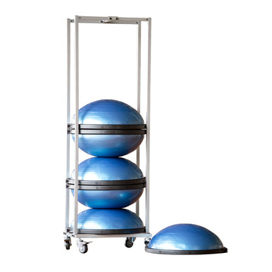 Compact Gray Storage Rack for BOSU Balance Trainer