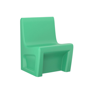 Sentinel Armless Chair with Ballast Door, Gangable, Indigo