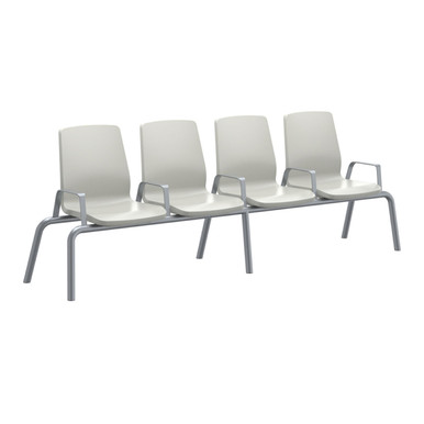Structured Seating, 4 Seats, Arms/Dividers, Aqua