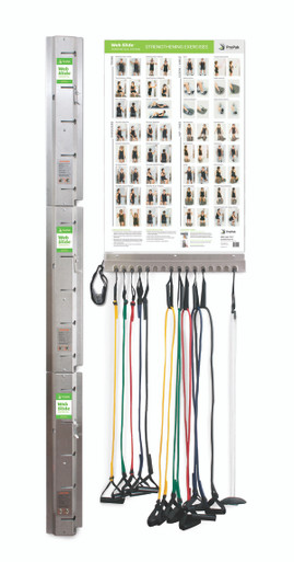 Web-Slide Exercise Rail, Stainless Steel, 3 Rails, 28" Each/84" Total ...