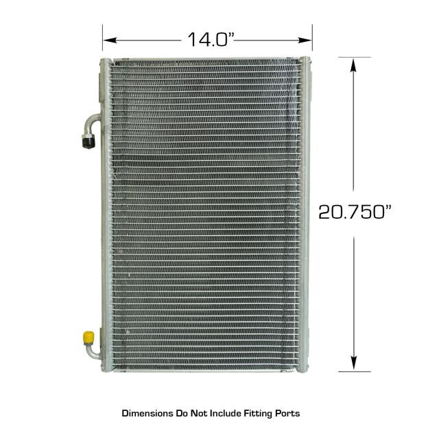 32 Ford Vertical SuperFlow® Unpainted Condenser with Brackets - Vintage Air