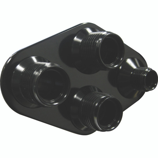 Streamline Black Anodized Aluminum 4-Way Diamond Bulkhead Plate for AC ...