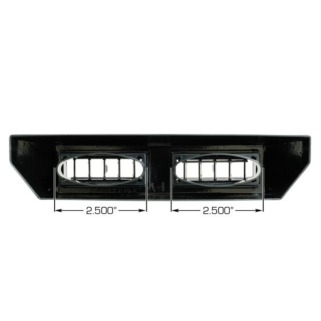 Double Under Dash Louver Assembly for 2.5-Inch Hose All Black - Vintage Air