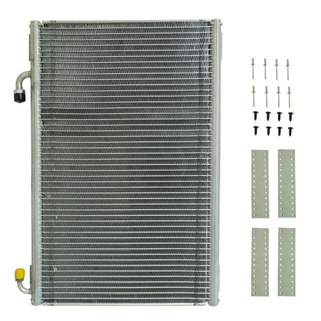 32 Ford Vertical SuperFlow® Unpainted Condenser with Brackets - Vintage Air